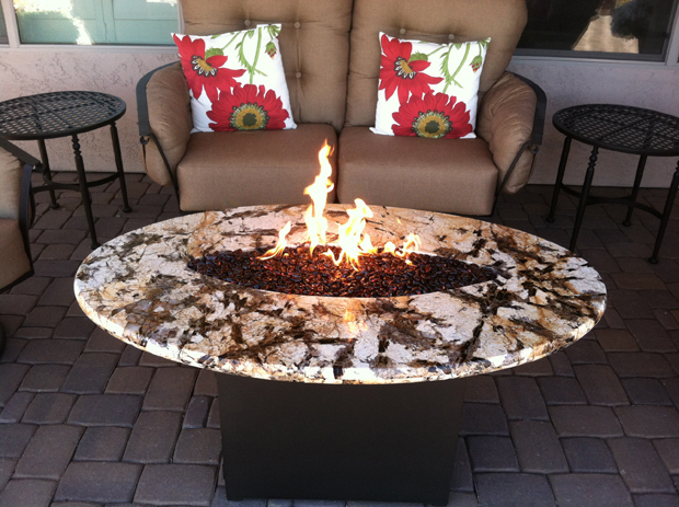 Custom Propane Fire Pit Tables | Arizona Backyard Custom