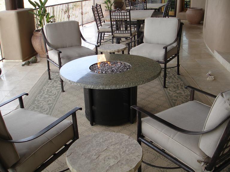 Custom Propane Fire Pit Tables | Arizona Backyard Custom