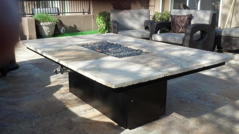 Custom Propane Fire Pit Tables | Arizona Backyard Custom