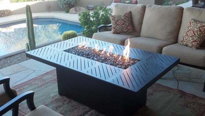 Custom Propane Fire Pit Tables | Arizona Backyard Custom
